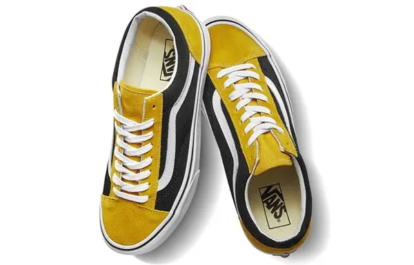 VANS Style 36 Vintage Suede Sneakers - Black/yellow