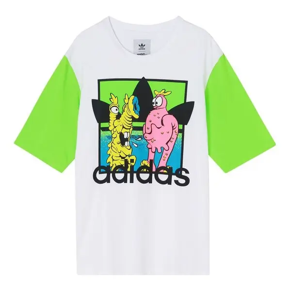 Adidas Originals X Jeremy Scott T-shirts 'white Green - White/green