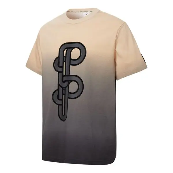 PUMA X Pronounce Graphic Tee Crossover Gradient Tie Dye Sports Short Sleeve - Khaki