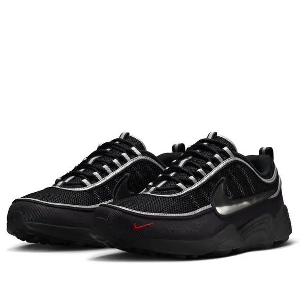 Nike Zoom Spiridon "black Metallic Silver - Black/metallic Silver