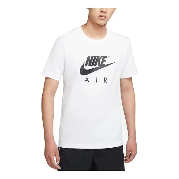 Nike Large Logo Printing Sports Round Neck Short Sleeve T-shirt - White