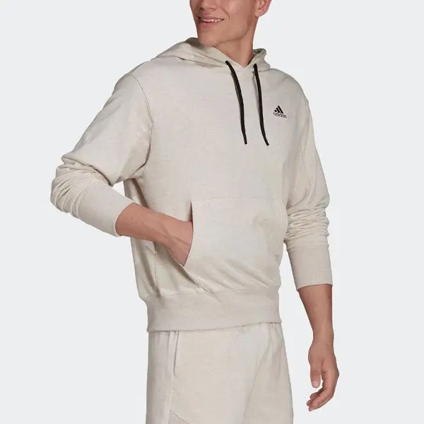 Adidas Botandye Logo Micro Mark Solid Color Hooded Casual Pullover