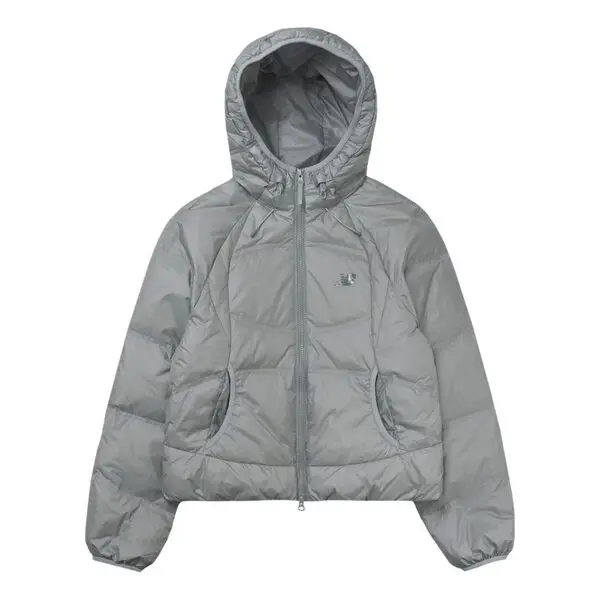 NEW BALANCE Lightweight Hooded Down Jacket - Silver