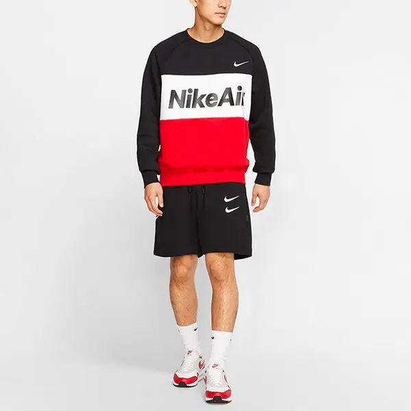 Nike Splicing Colorblock Crewneck Sweatshirt