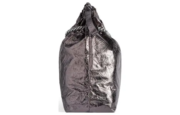 Balenciaga Crush Medium Tote Bag Metallized - Grey