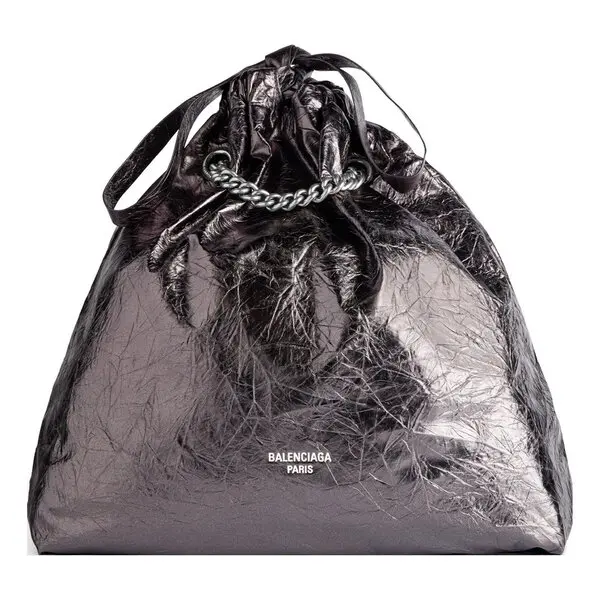 Balenciaga Crush Medium Tote Bag - Grey