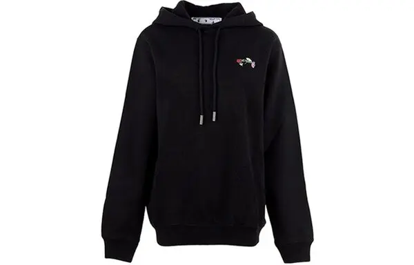 Off-White Flower Embroidered Arrow Hoodie