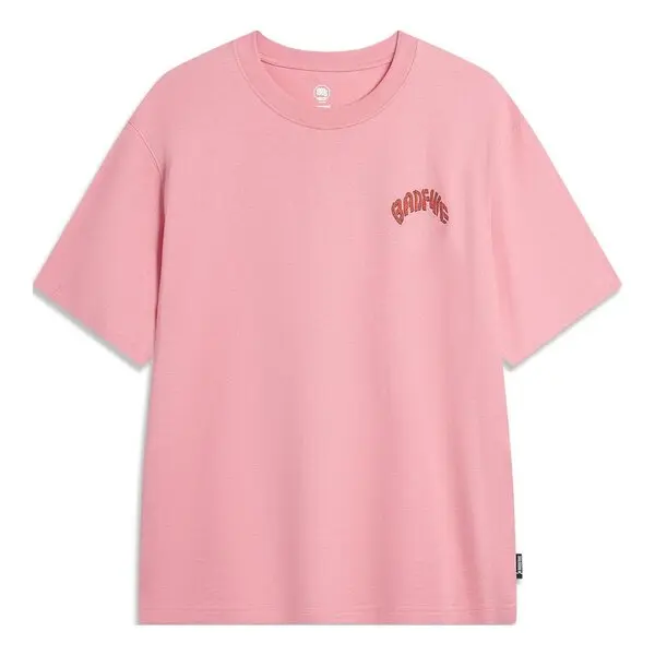 LI-NING Badfive Graphic T-shirt 'pink - Pink/multi-color