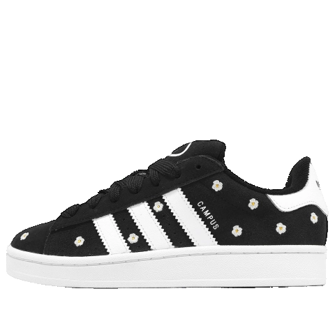 Adidas Campus 00s "black Floral" Sneakers - Black/white