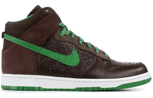 Nike Dunk High 'stussy World Tour London' Sneakers - Brown/green
