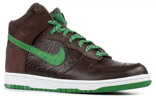 Nike Dunk High 'stussy World Tour London' Sneakers - Brown/green