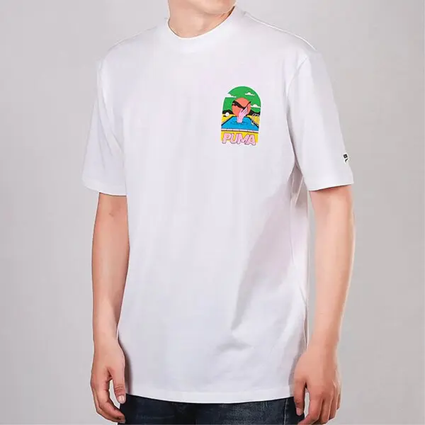PUMA Printing Round Neck Short Sleeve