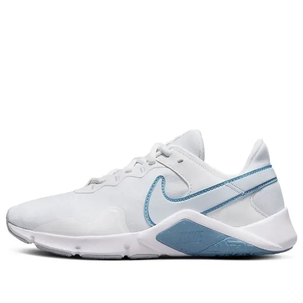 Nike Legend Essential 2 Low Top Athletic Sneakers - White/blue