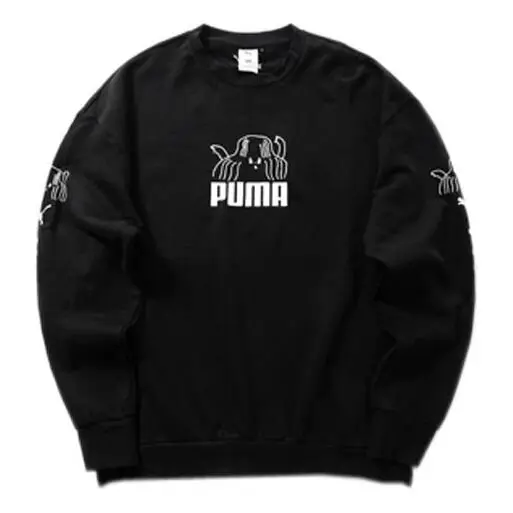 PUMA X Tyakasha Crossover Series Round Neck Sweatshirt - Black