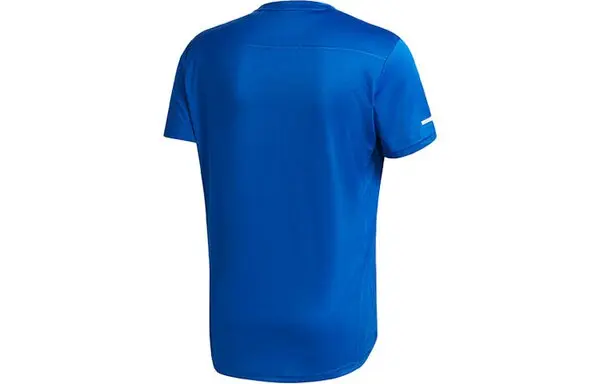 Adidas Logo Printed Short Sleeve Running T-shirt - Blue
