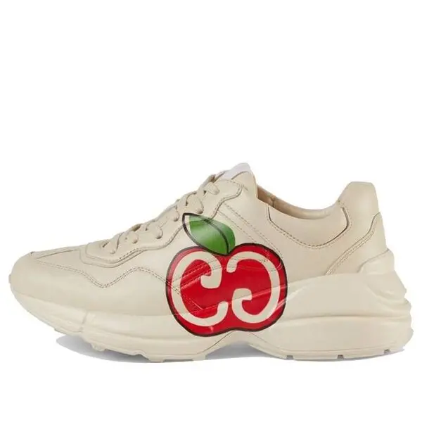Gucci Rhyton Gg Apple Sneakers - Cream