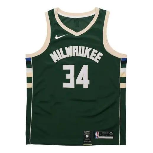 Nike Milwaukee Bucks Giannis Antetokounmpo #34 Basketball Jersey - Green