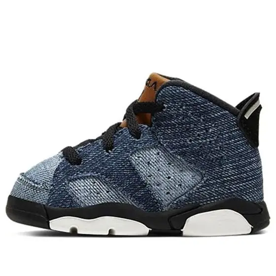 JORDAN Air 6 Retro Washed Denim Sneakers - Blue