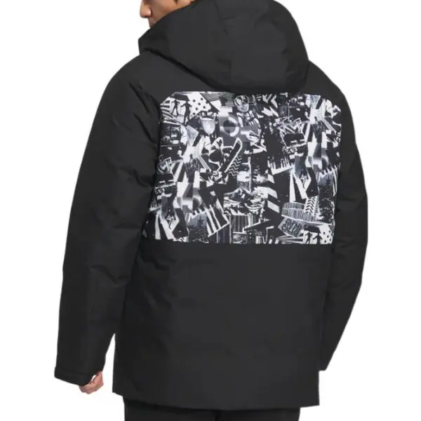 Adidas Pattern Printing Hooded Down Jacket