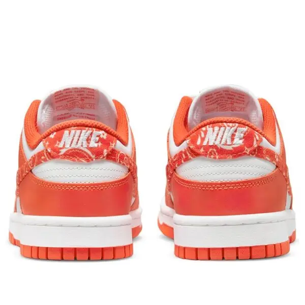 Nike Dunk Low "orange Paisley" Sneakers - Orange/white