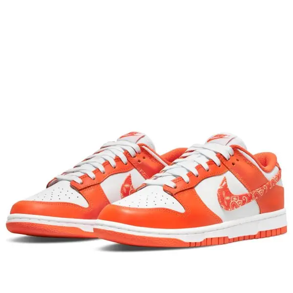 Nike Dunk Low "orange Paisley" Sneakers - Orange/white