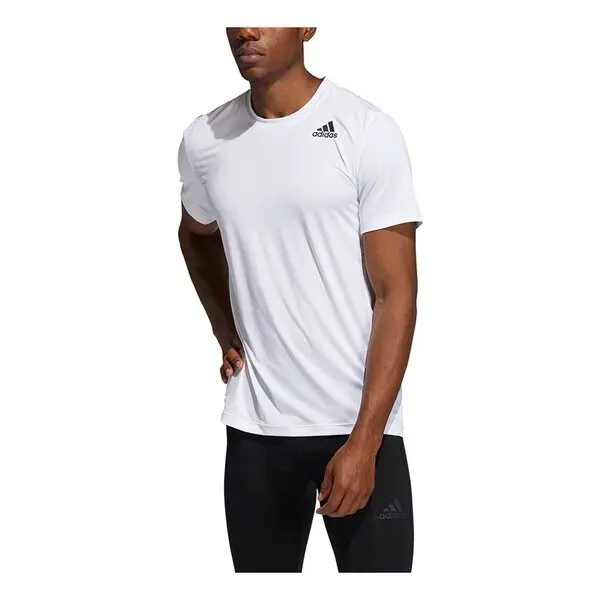 Adidas Training Sports Elastic Short Sleeve T-shirt - White