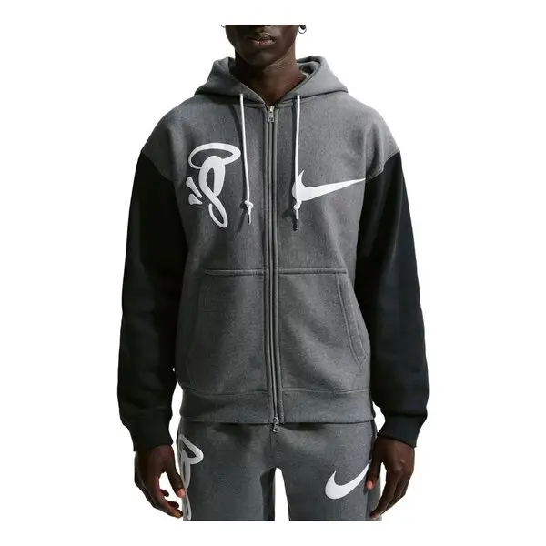 Nike Solo Swoosh X Syna Fleece Full-zip Hoodie - Grey