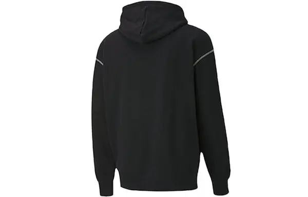 PUMA Hoodie With Contrast Stitching - Black
