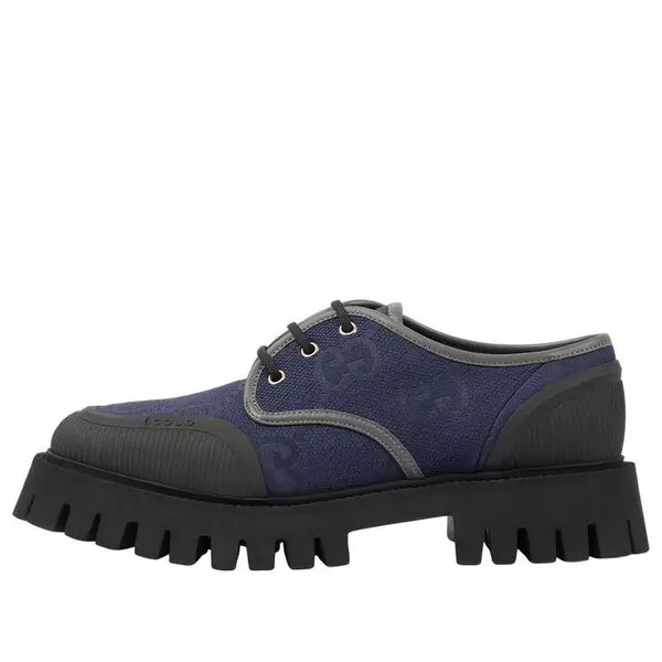 Gucci Gg Lace Up Shoes - Navy/black
