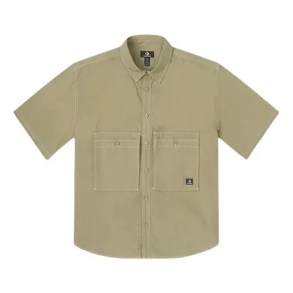 CONVERSE Wordmark Utility Shirt Asia Sizing - Mossy Sloth