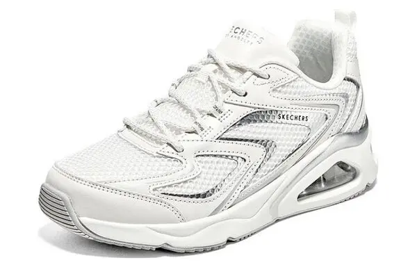 Sketchers Athletic Lace-up Sneakers - White/silver