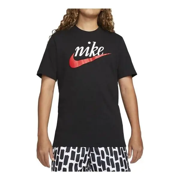 Nike T-shirt 'black Red - Black/multi-color