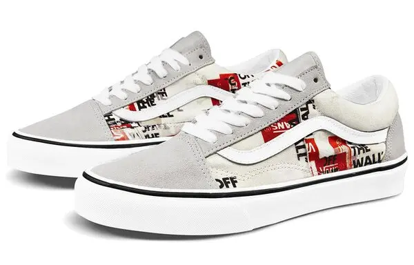 VANS Old Skool "packing Tape" Low Top Sneakers - Graywhitered