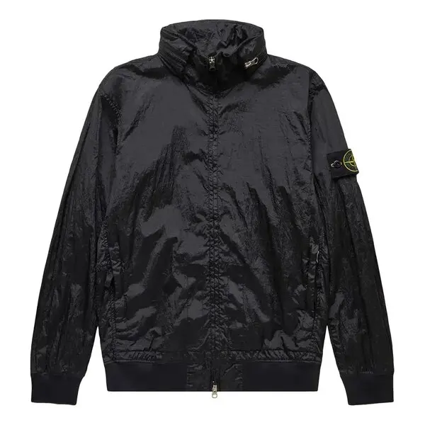 Stone Island Compass Patch Long-sleeve Bomber Jacket - Black