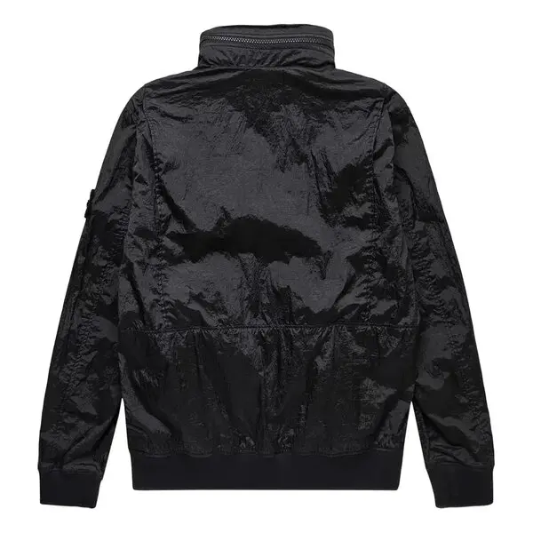 Stone Island Compass Patch Long-sleeve Bomber Jacket - Black