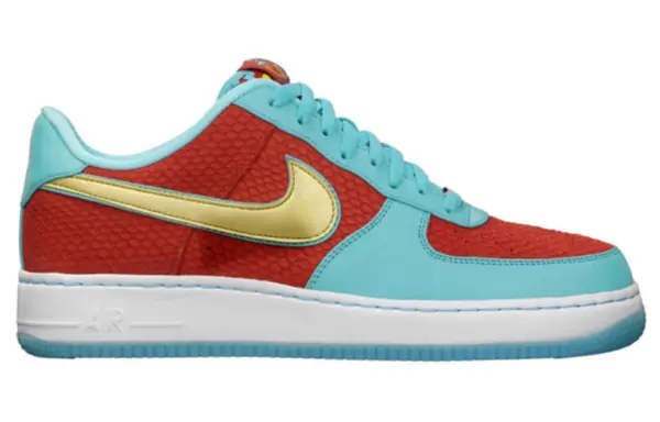 Nike Force 1 'year Of The Dragon 2' Sneakers - Red/goldyellowgold