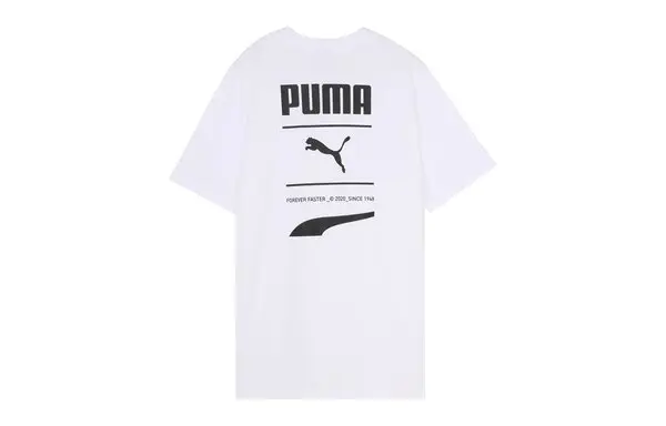PUMA Recheck Pack Graphic Tee Logo Printing Short Sleeve