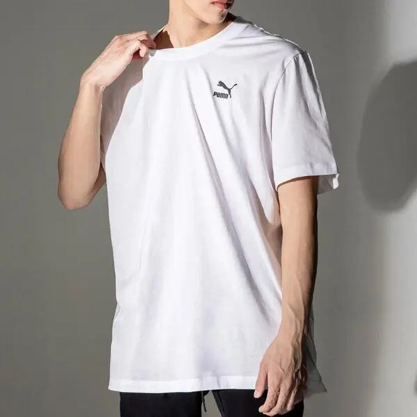 PUMA Recheck Pack Graphic Tee Logo Printing Short Sleeve