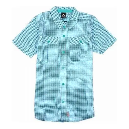 JORDAN Hip Check Woven Short Sleeve Shirt 'sky - Blue