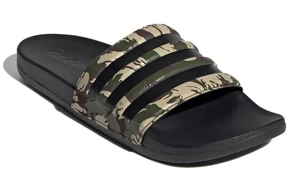 Adidas Adilette Comfort Slides - Black/green