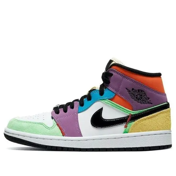 JORDAN 1 Mid Se "lightbulb" Sneakers - White/multi-color
