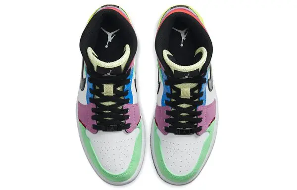 JORDAN 1 Mid Se "lightbulb" Sneakers - White/multi-color