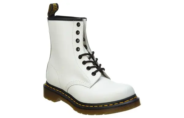 Dr. Martens 1460 Smooth Leather Lace Up Boots - White