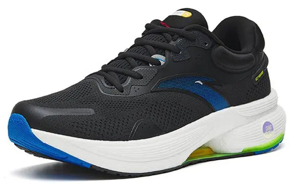ANTA C100 Athletic Sneakers - Black/blue/green