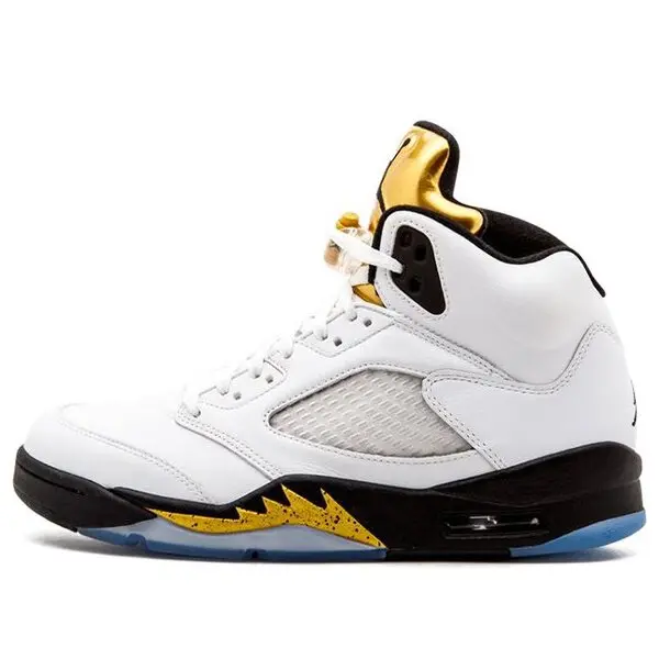 JORDAN 5 Retro "olympic - White/black-mtllc Gold Coin