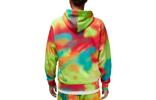 JORDAN Fw22 Tie & Dye Logo Print Hooded Pullover