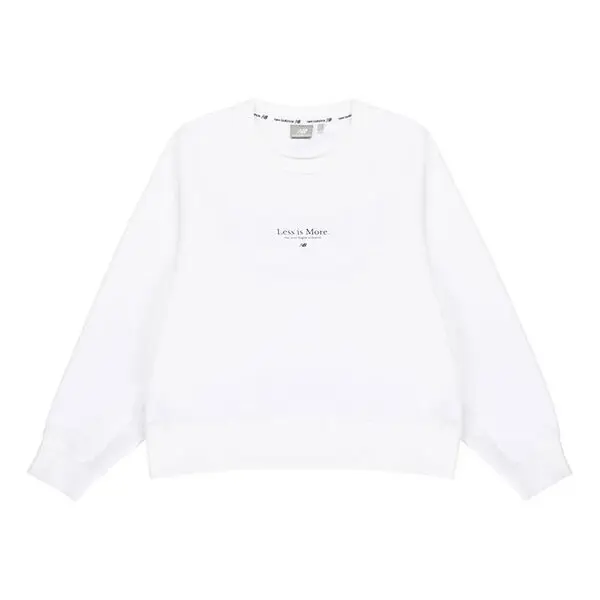 NEW BALANCE Alphabet Print Crewneck Sweatshirt - White