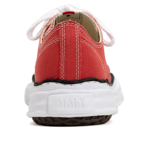 Mihara Yasuhiro Peterson Canvas Low Top Sneakers - Orange/white