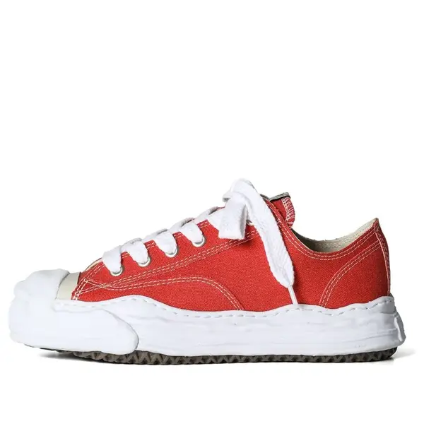 Mihara Yasuhiro Peterson Canvas Low Top Sneakers - Orange/white