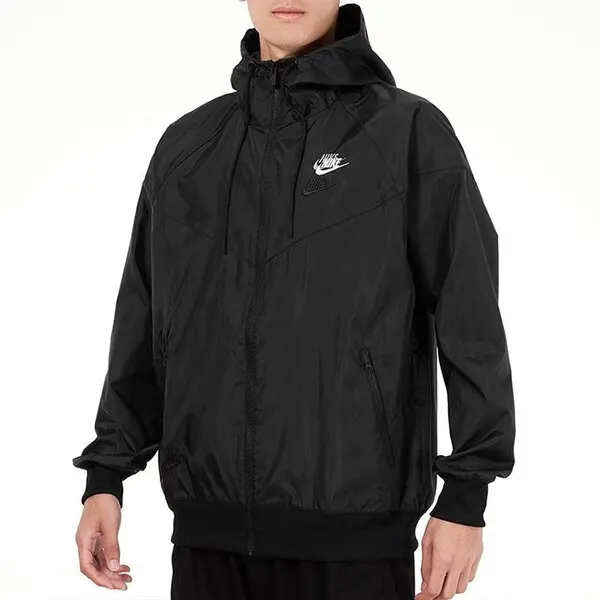 Nike Embroidered Logo Sports Woven Hooded Jacket